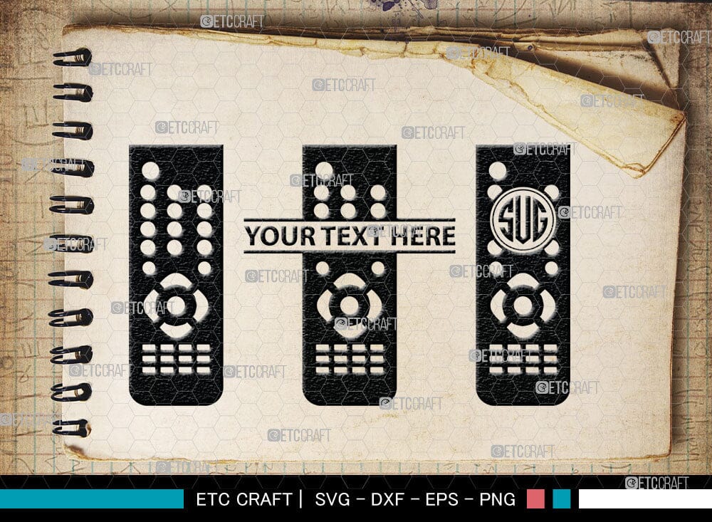 Remote Control Monogram, Remote Control Silhouette, Remote Svg, Tv ...