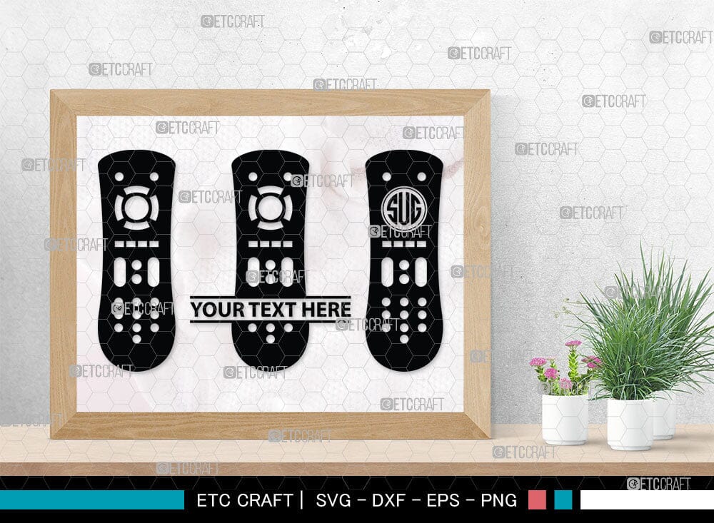 Remote Control Monogram, Remote Control Silhouette, Remote Svg, Tv ...