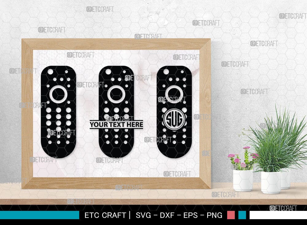 Remote Control Monogram, Remote Control Silhouette, Remote Svg, Tv ...