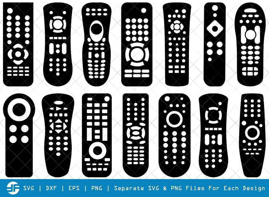 Remote Control SVG Cut Files | Remote Silhouette Bundle - So Fontsy