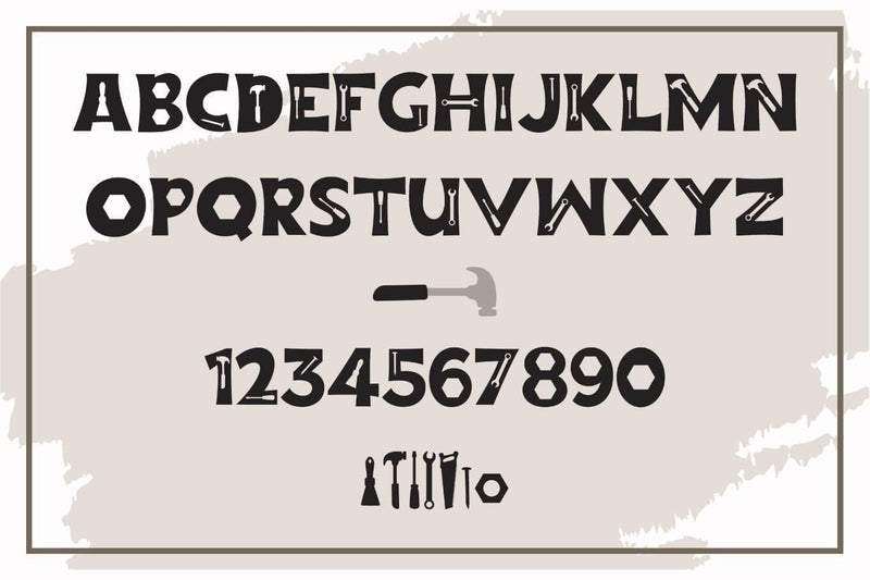 Repairman - A Fun Tool Font - So Fontsy