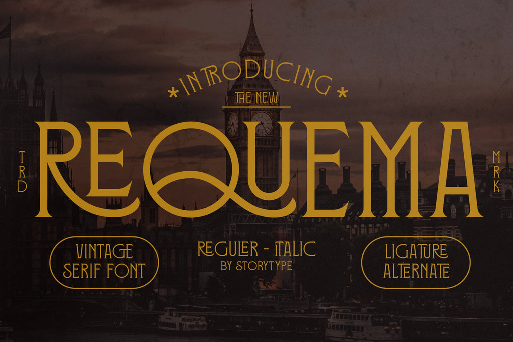 REQUEMA Typeface - So Fontsy