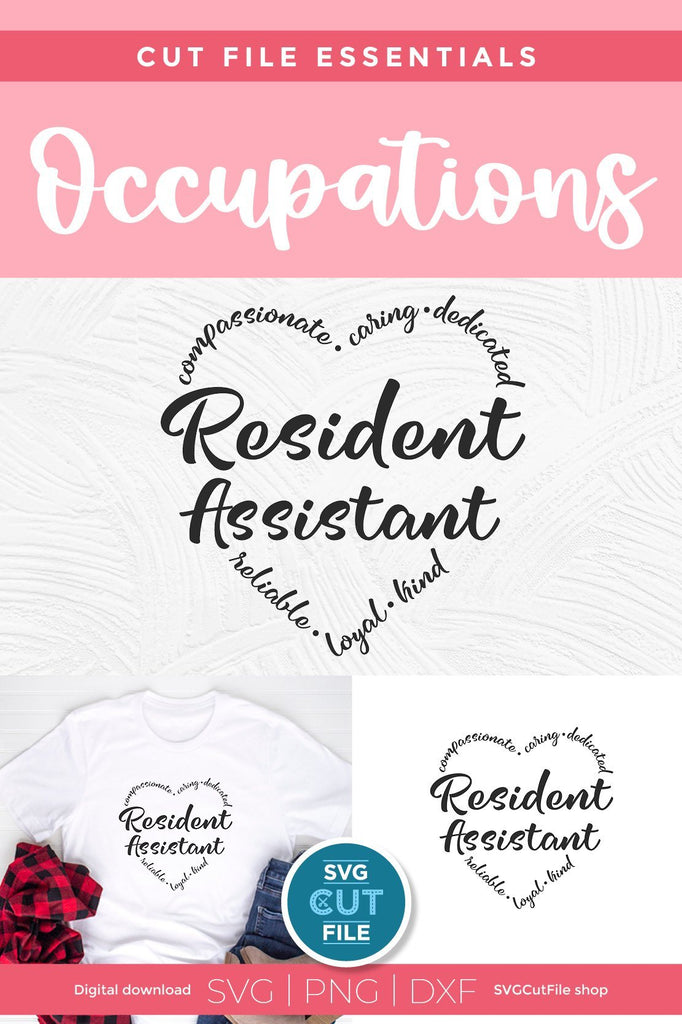 Resident assistant svg, ra svg, care partner svg, essential ra svg ...