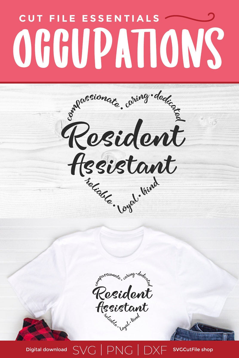 Resident assistant svg, ra svg, care partner svg, essential ra svg ...