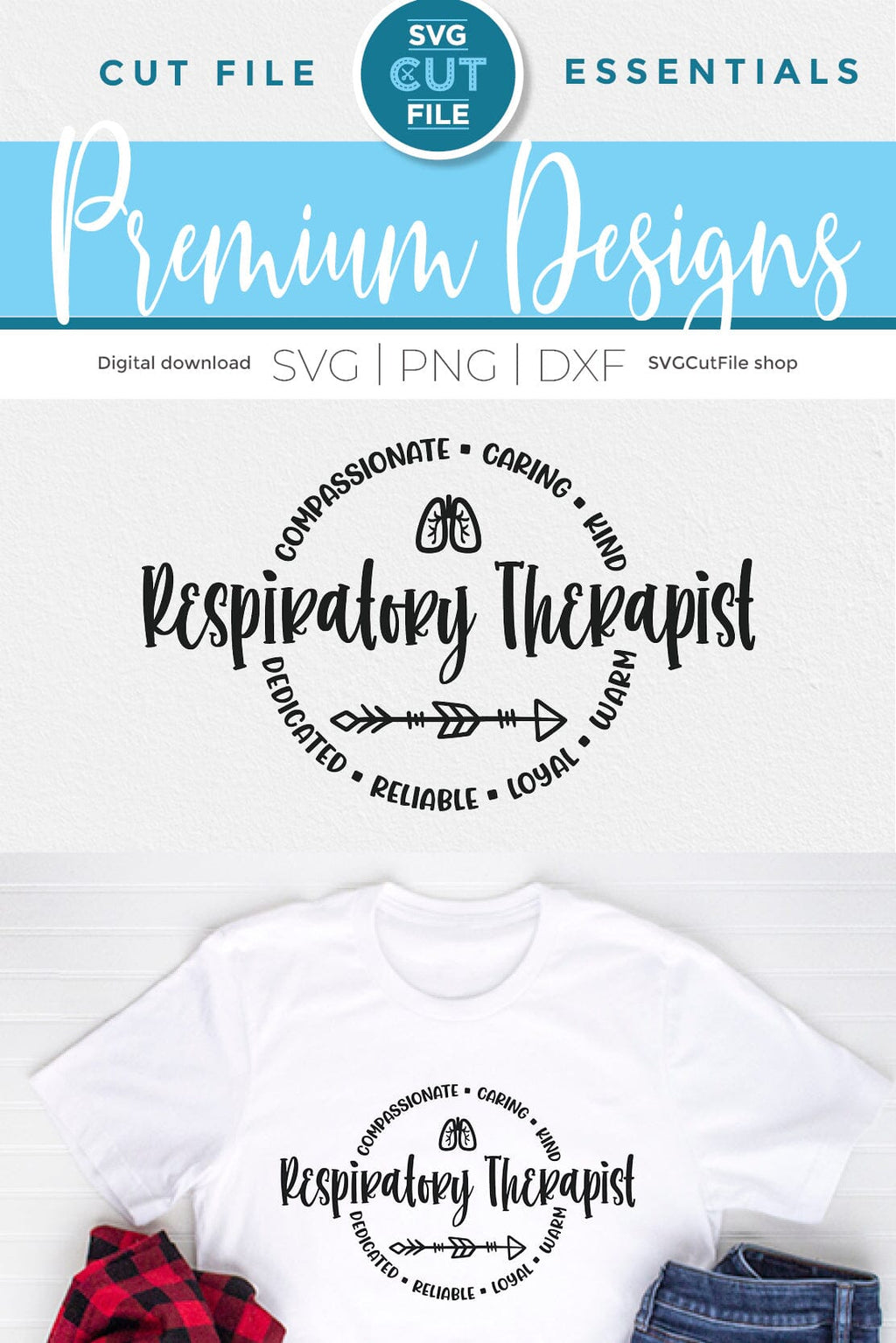 Respiratory therapist svg with round circle for men or women - So Fontsy