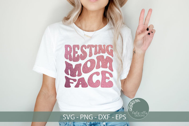 Resting Mom Face SVG-Funny Mom SVG-Retro SVG - So Fontsy