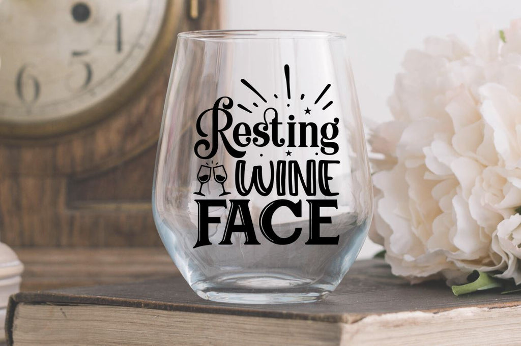 Resting wine face SVG - So Fontsy