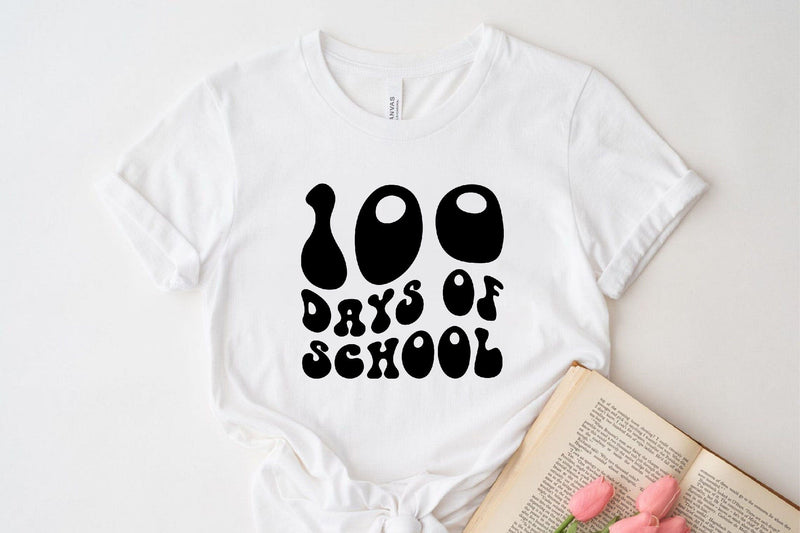 Retro 100 days school svg bundle - So Fontsy