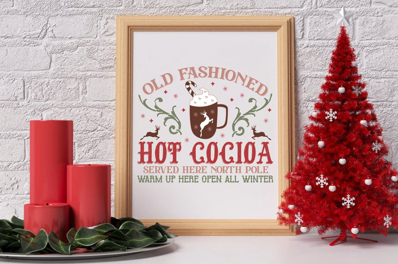 Retro Christmas Sign SVG Bundle, Vintage Christmas Sign Bundle - So Fontsy