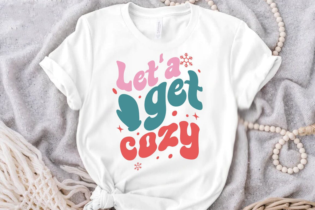 Retro Christmas SVG Design, Lets get cozy - So Fontsy