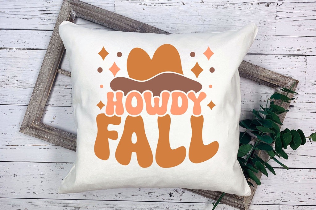 Retro Fall SVG, Howdy Fall Cut File - So Fontsy