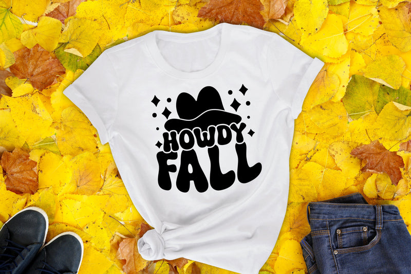 Retro Fall SVG, Howdy Fall Cut File - So Fontsy