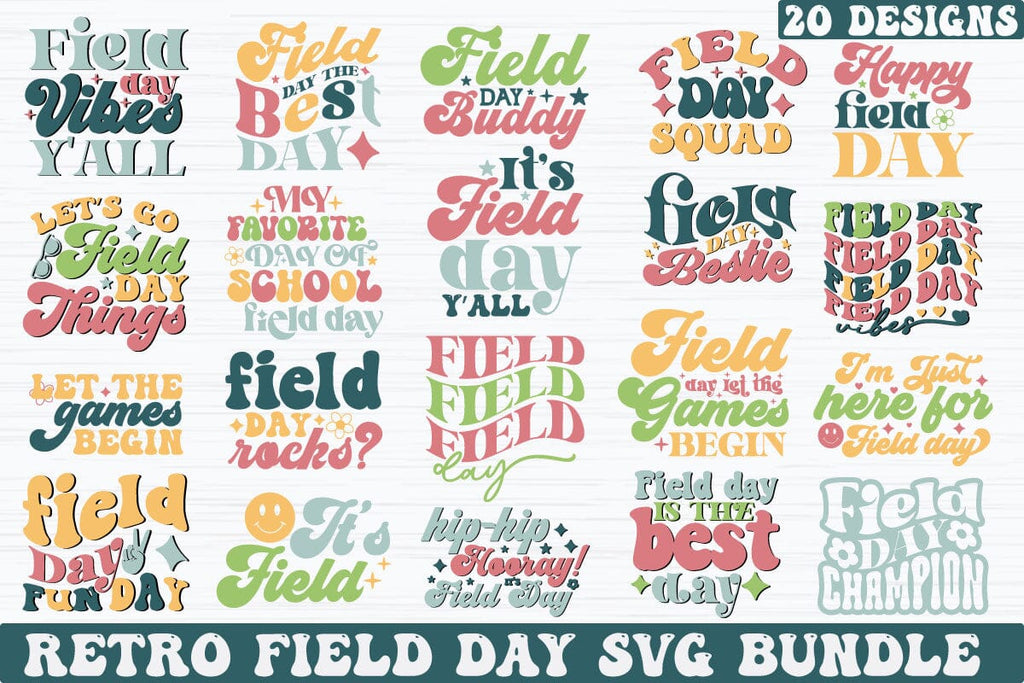 Retro Field day SVG Bundle - So Fontsy