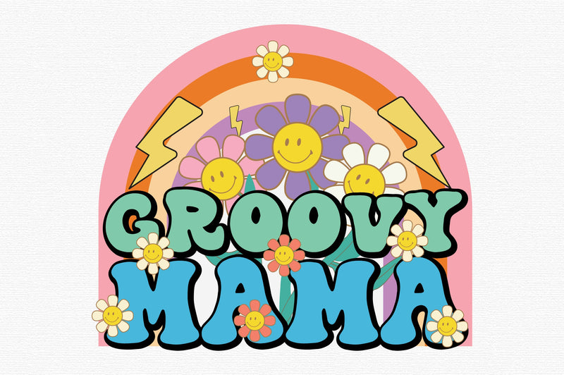 Retro Groovy Mama PNG Sublimation - So Fontsy