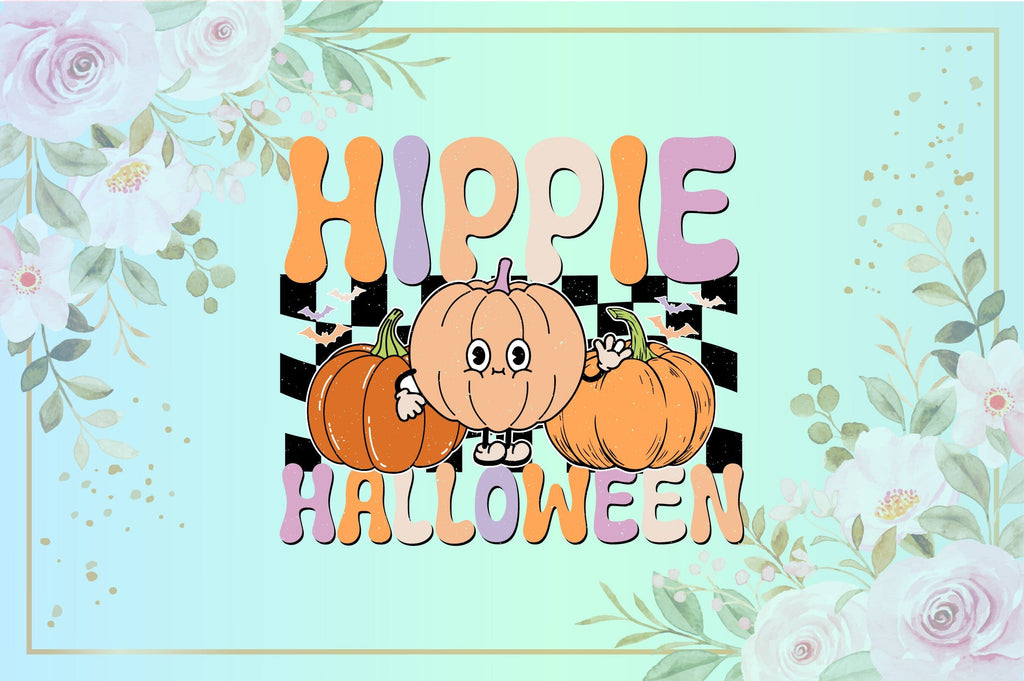 Retro Hippie Halloween Sublimation - So Fontsy