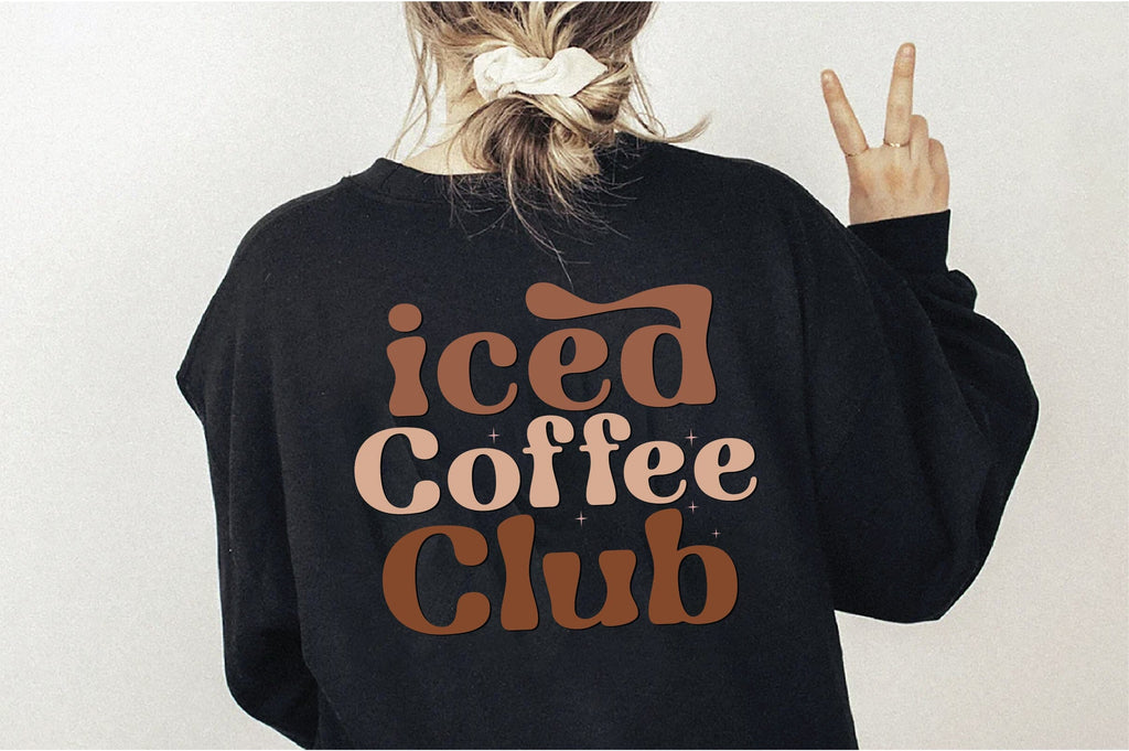Retro Iced Coffee Club Svg - So Fontsy