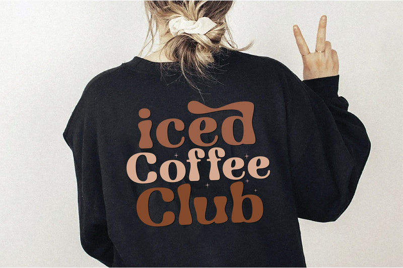 Retro Iced Coffee Club Svg - So Fontsy