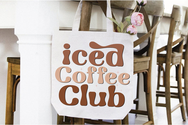 Retro Iced Coffee Club Svg - So Fontsy