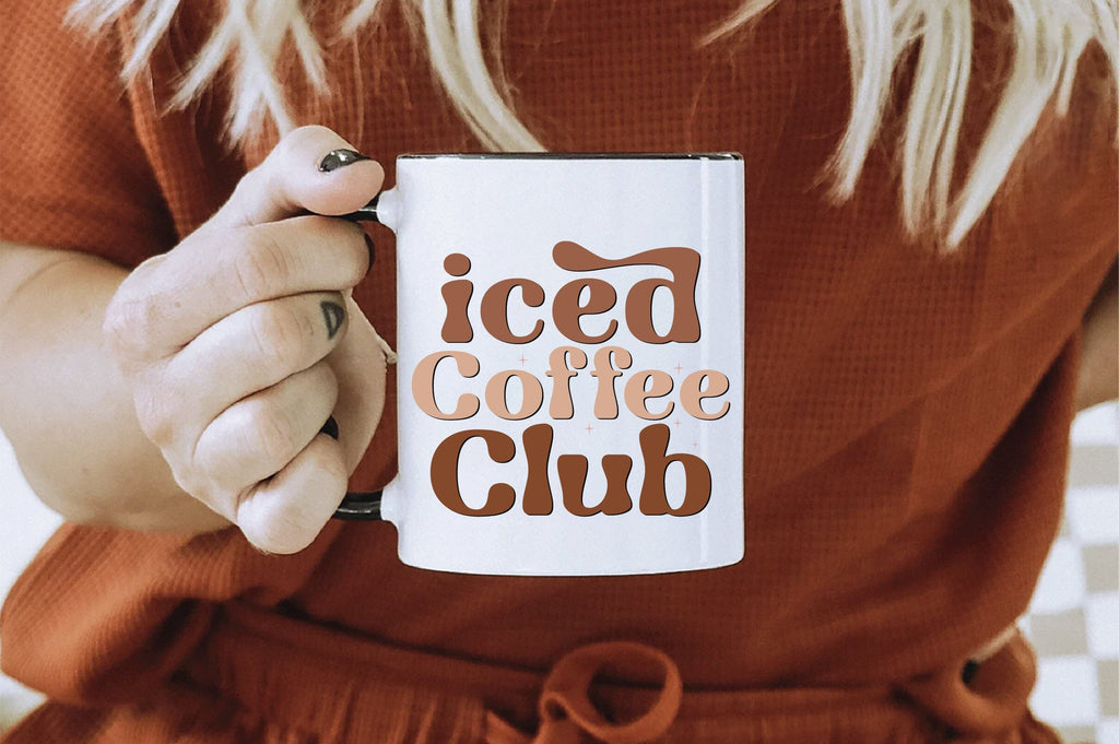 Retro Iced Coffee Club Svg - So Fontsy