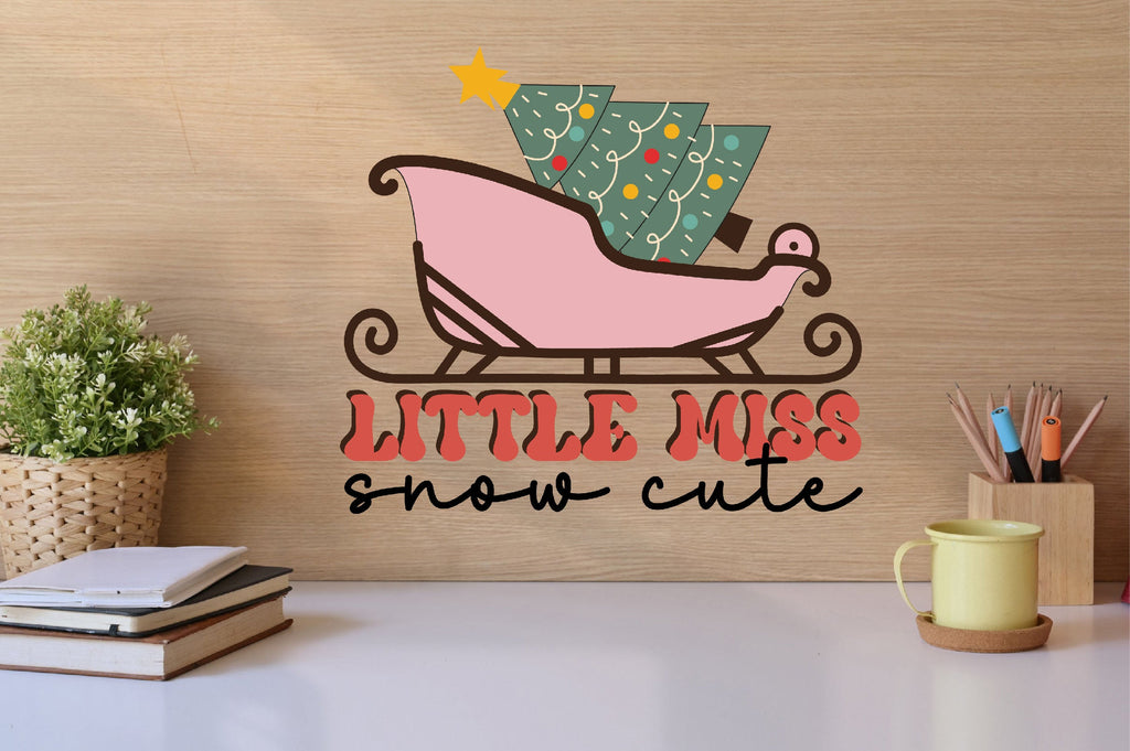 Retro Retro little miss snow cute sublimation - So Fontsy