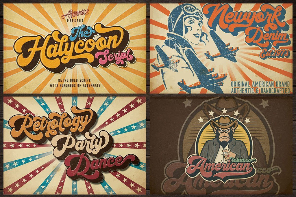 Retro Script Bundle - So Fontsy
