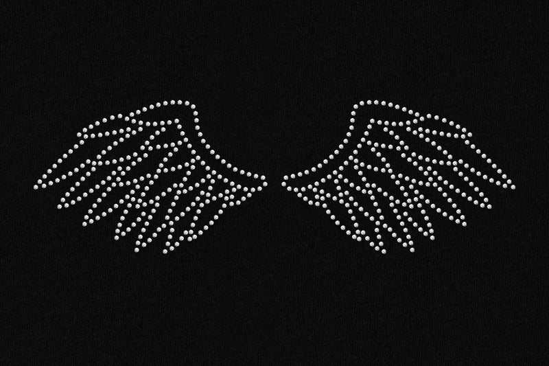 Rhinestone Wings SVG File Template - So Fontsy