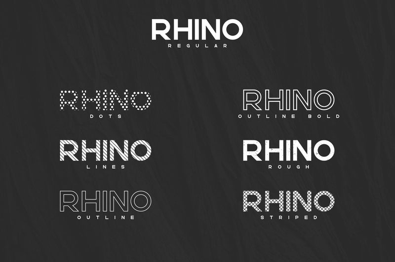 Rhino Bold font + Styles - So Fontsy