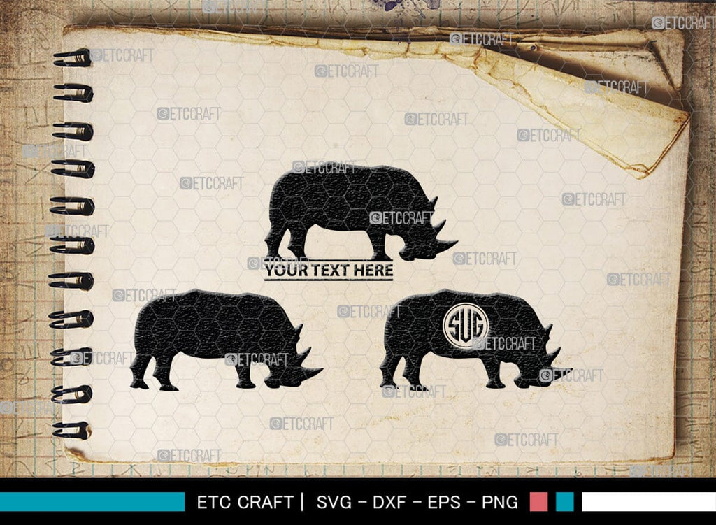 Rhinos Monogram, Rhinos Silhouette, Rhinos SVG, Rhinos Sale Svg, Rhino ...