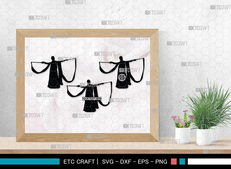 Ribbon Dancer Monogram, Ribbon Dancer Silhouette, Ribbon Dancer SVG ...