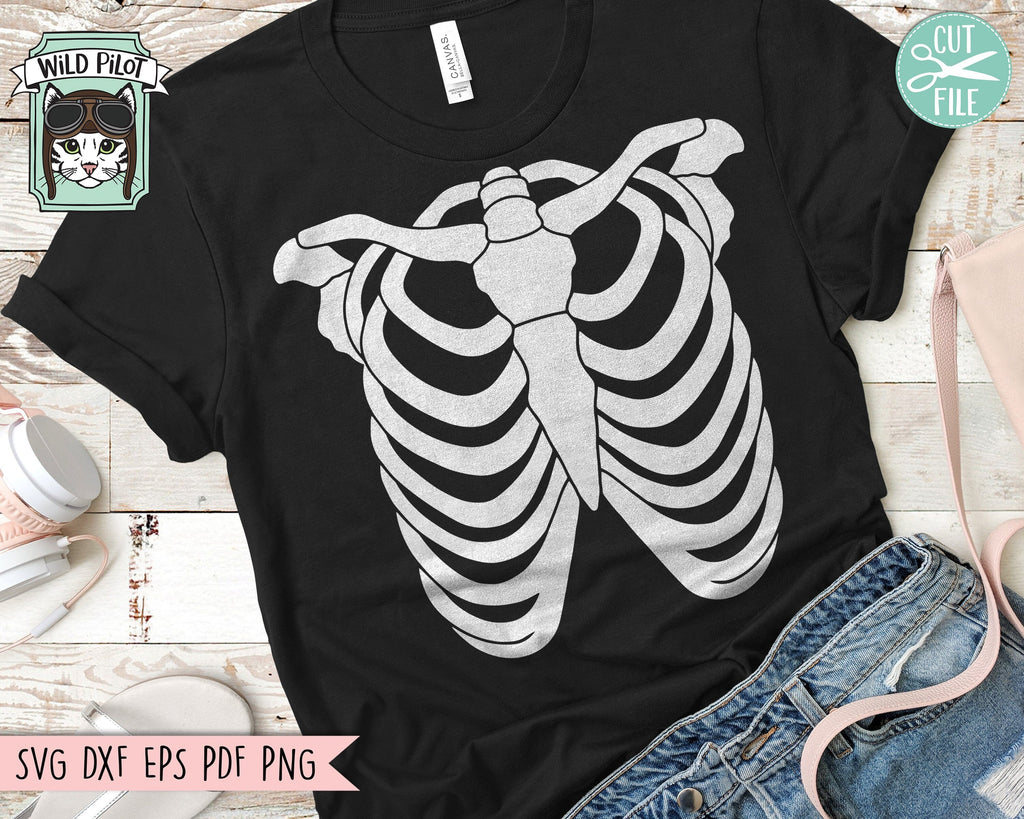 Ribcage SVG, Skeleton SVG, Halloween SVG