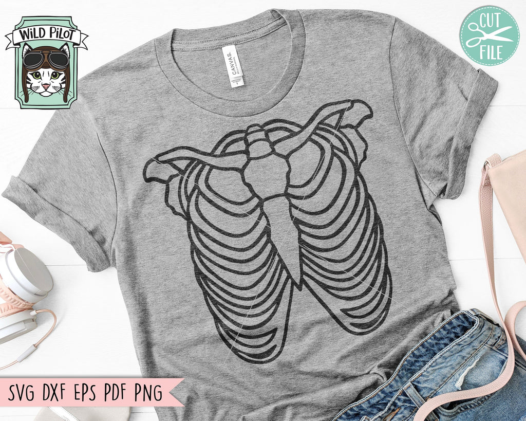 Ribcage SVG, Skeleton SVG, Halloween SVG