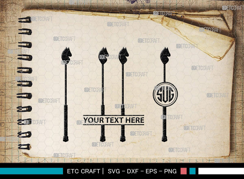 Riding Crops Monogram, Riding Crops Silhouette, Riding Crops SVG ...