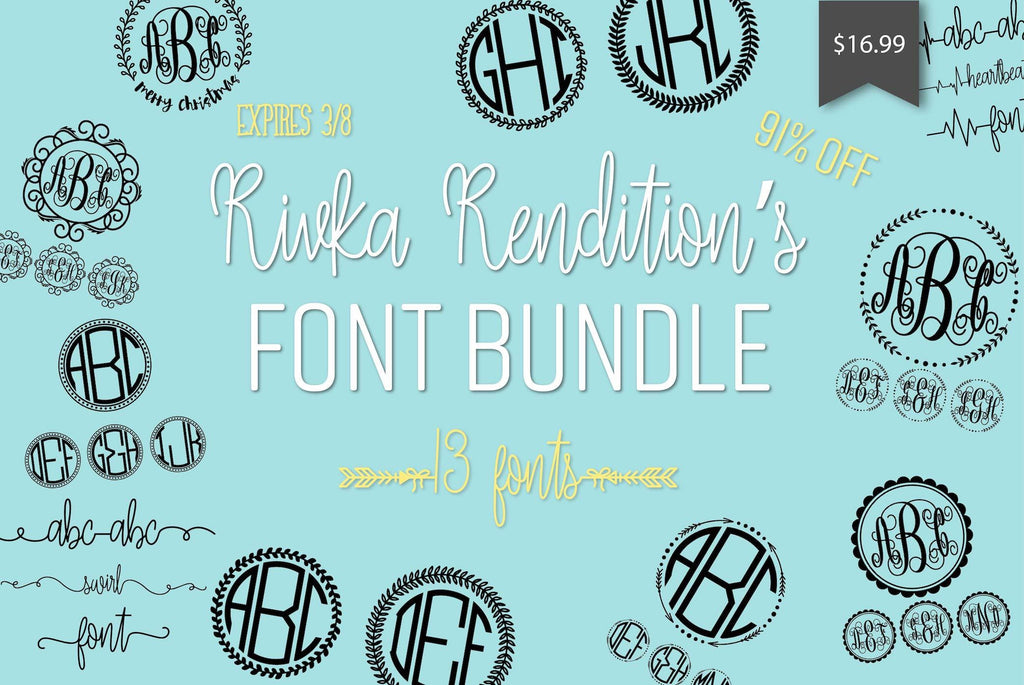 Rivka's Renditions Font Bundle - So Fontsy