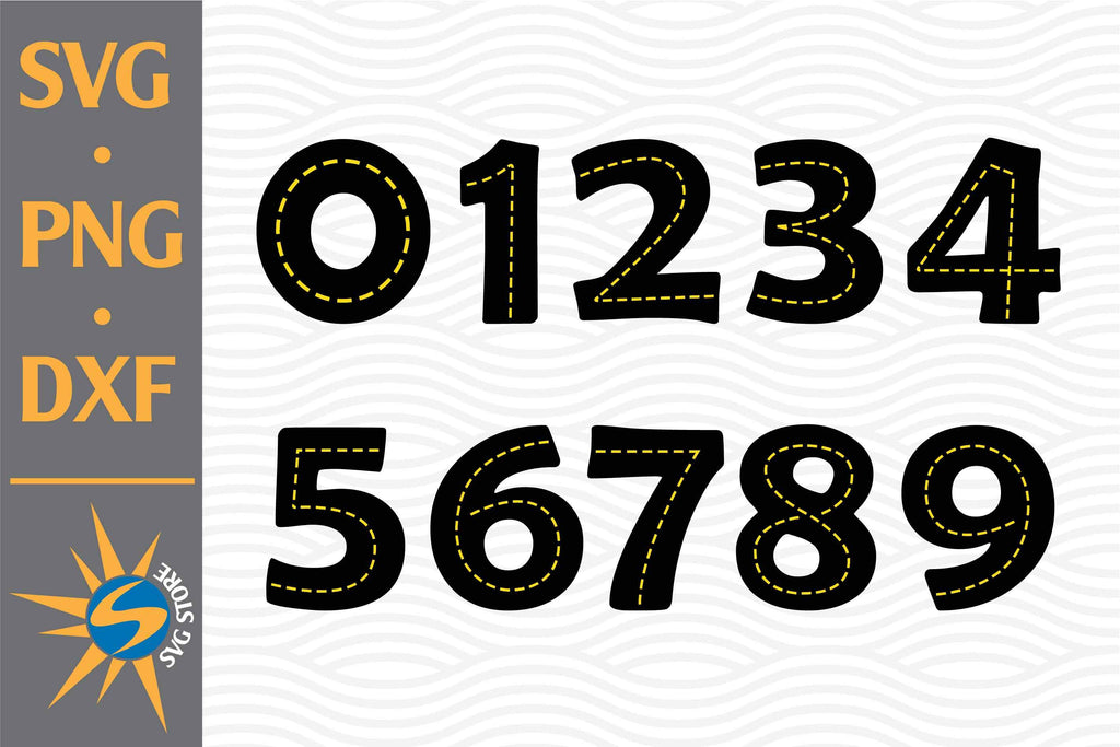 Road Numbers SVG, PNG, DXF Digital Files Include - So Fontsy