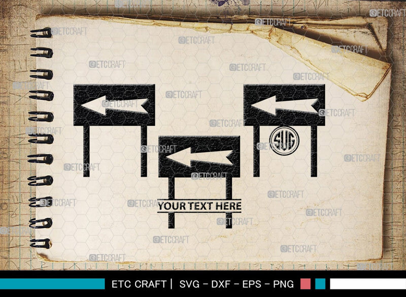 Road Sign Monogram, Road Sign Silhouette, Road Sign SVG, Highway Sign ...