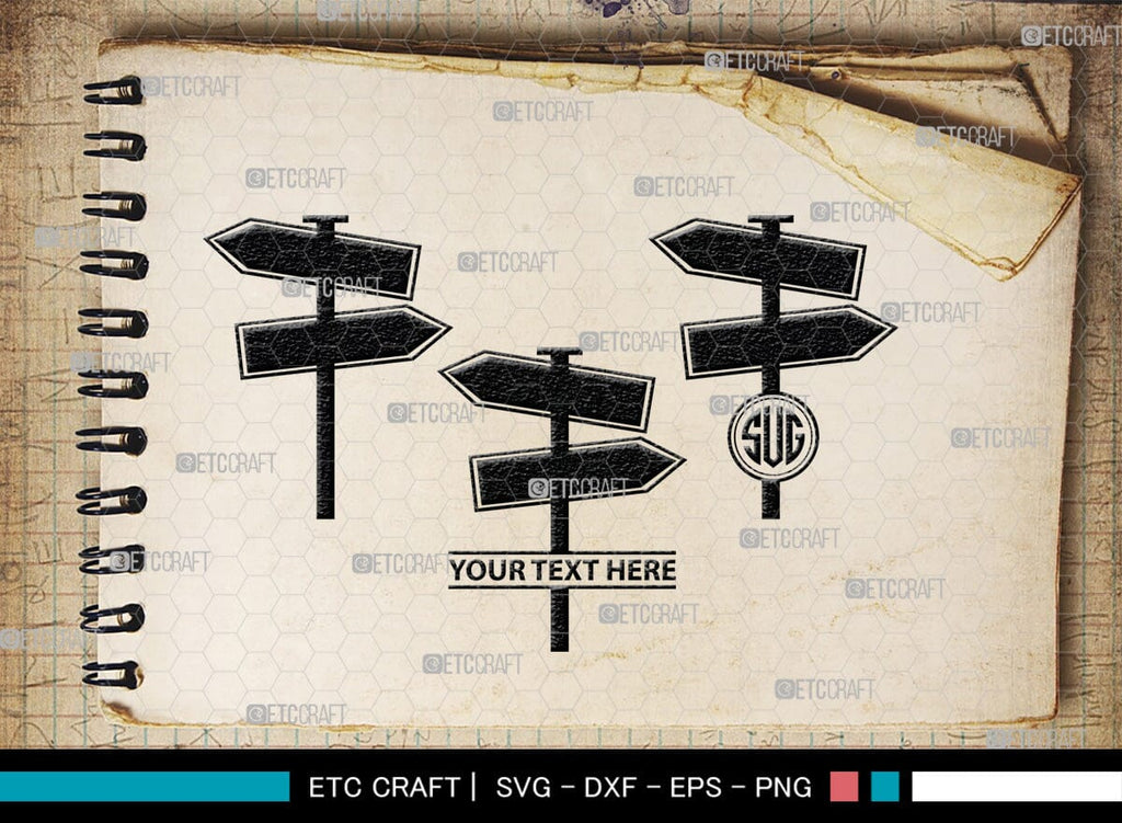 Road Sign Monogram, Road Sign Silhouette, Road Sign SVG, Highway Sign ...