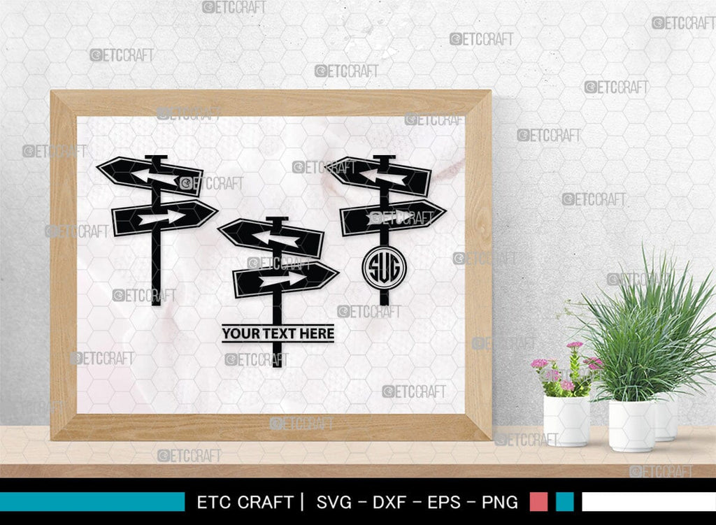 Road Sign Monogram, Road Sign Silhouette, Road Sign SVG, Highway Sign ...