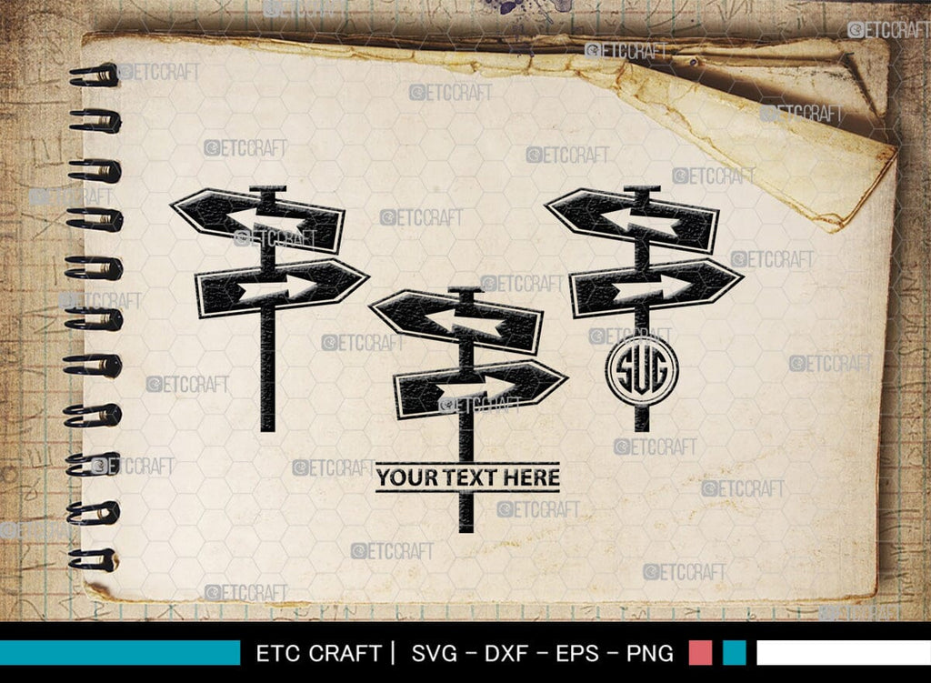 Road Sign Monogram, Road Sign Silhouette, Road Sign SVG, Highway Sign ...