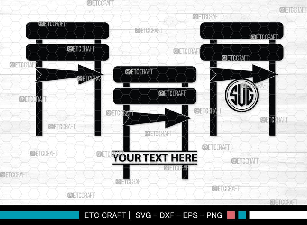 Road Sign Monogram, Road Sign Silhouette, Road Sign SVG, Highway Sign ...