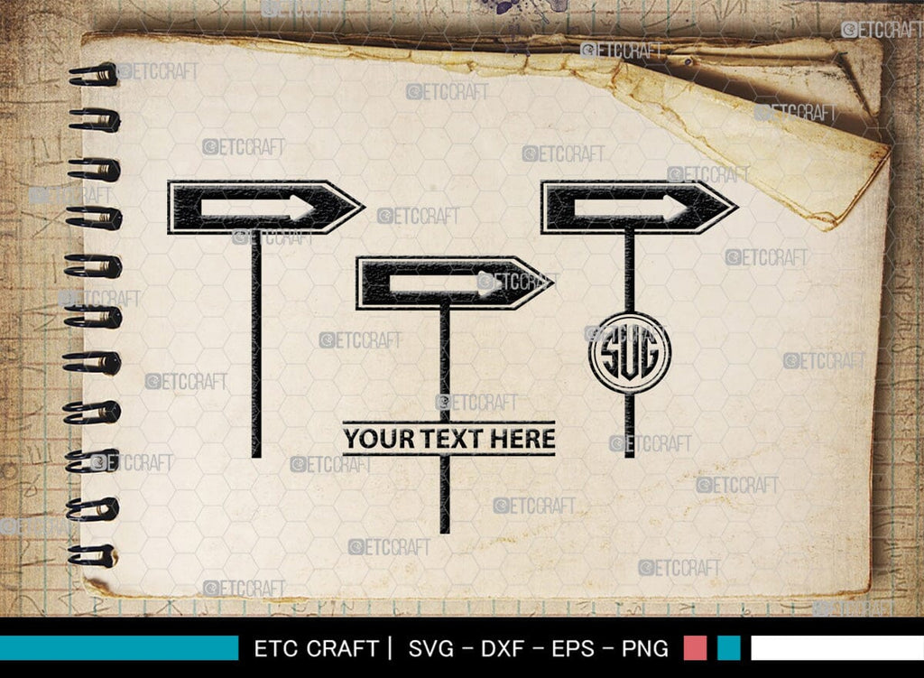 Road Sign Monogram, Road Sign Silhouette, Road Sign SVG, Highway Sign ...