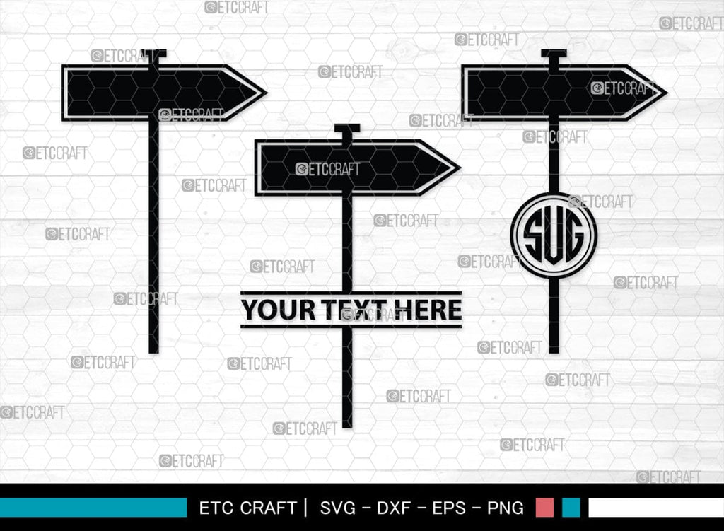 Road Sign Monogram, Road Sign Silhouette, Road Sign SVG, Highway Sign ...