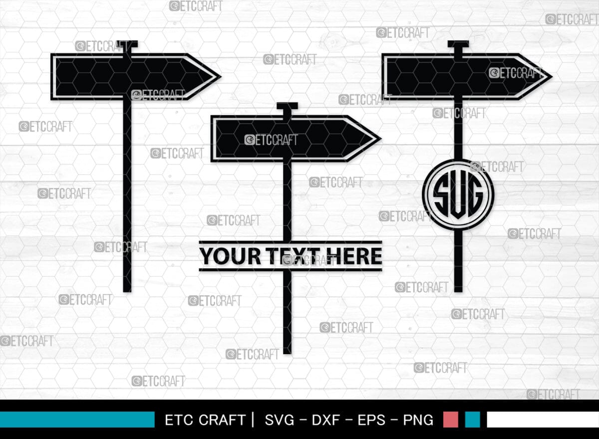 Road Sign Monogram, Road Sign Silhouette, Road Sign SVG, Highway Sign ...