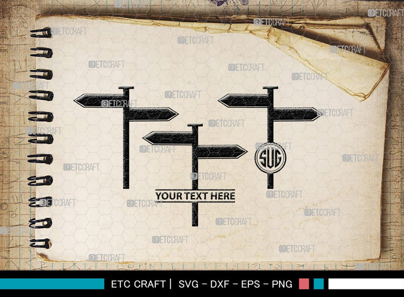 Road Sign Monogram, Road Sign Silhouette, Road Sign SVG, Highway Sign ...