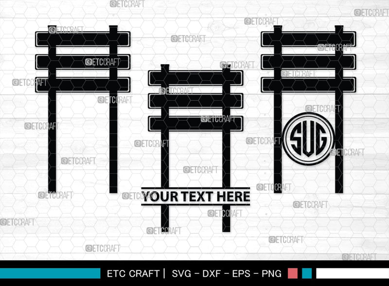 Road Sign Monogram, Road Sign Silhouette, Road Sign SVG, Highway Sign ...