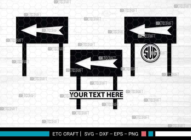 Road Sign Monogram, Road Sign Silhouette, Road Sign SVG, Highway Sign ...