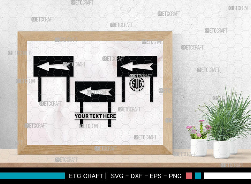 Road Sign Monogram, Road Sign Silhouette, Road Sign SVG, Highway Sign ...