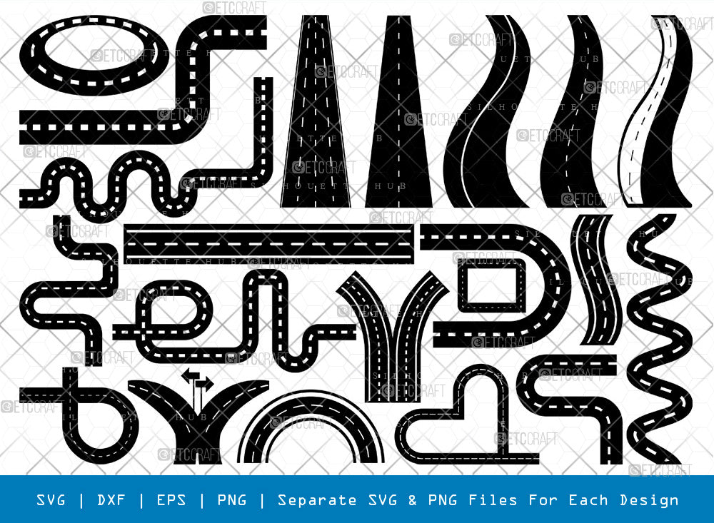 Road Street Highway SVG, Highway Silhouette, Road Svg, Street Svg, Road ...