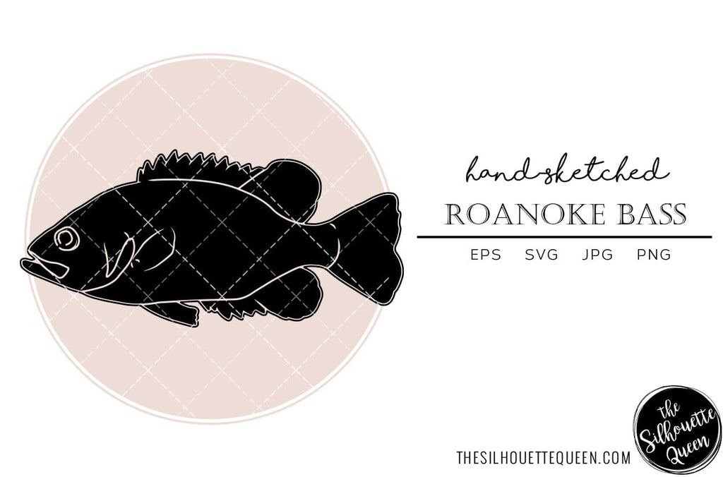 Roanoke Bass Hand sketched, hand drawn vector clipart - So Fontsy
