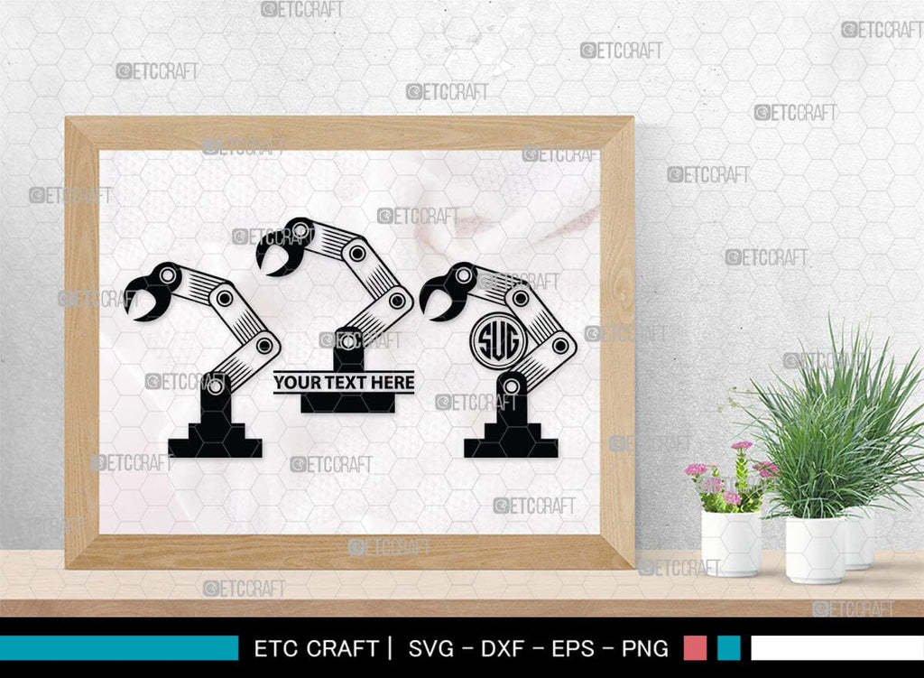 Robot Monogram, Robot Silhouette, Robot SVG, Toy Svg, Robot Head Svg ...