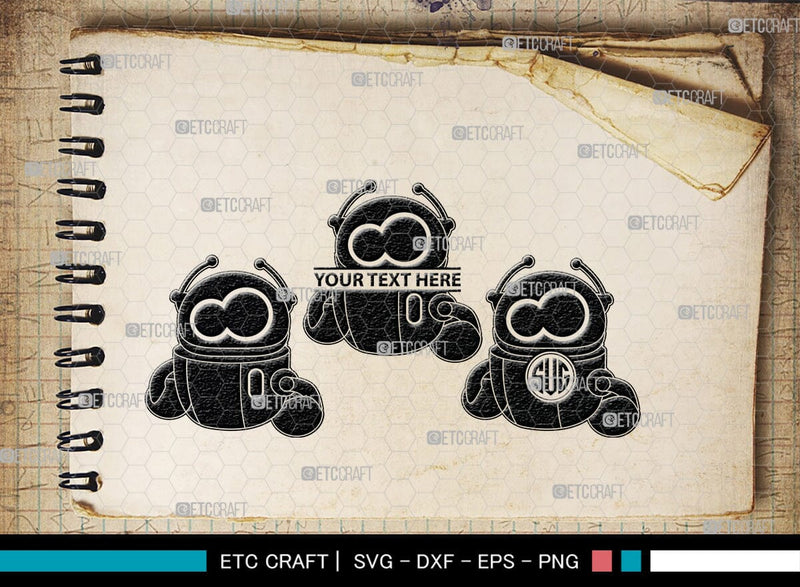 Robot Monogram, Robot Silhouette, Robot SVG, Toy Svg, Robot Head Svg ...